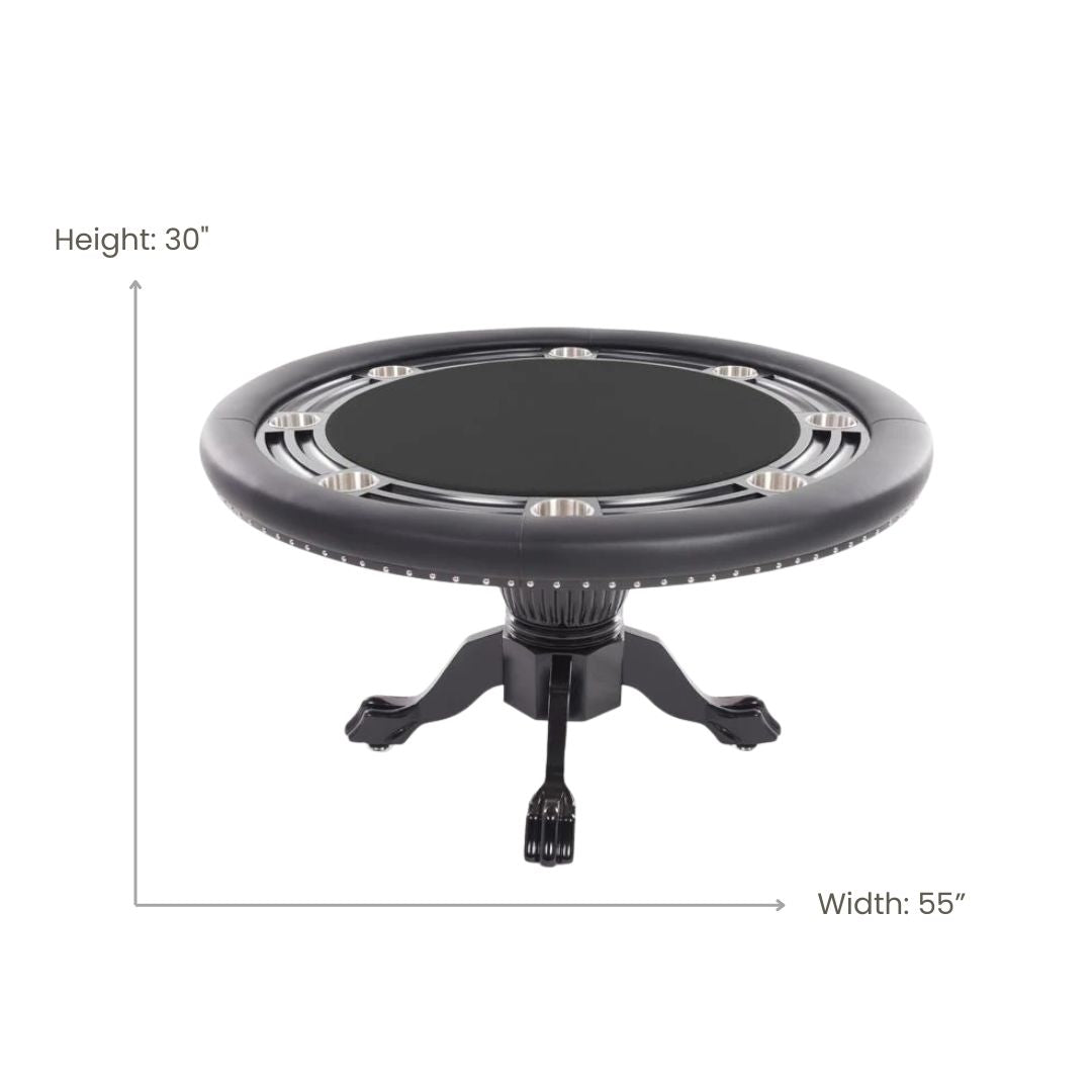 Poker & Dining Table Set Nighthawk with matching chairs by BBO #BBO-1210BLK